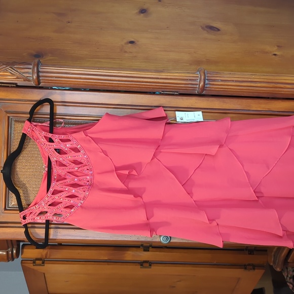 S.L. Fashions | Dresses | Tiered Pinky Coral Sequin Dress | Poshmark